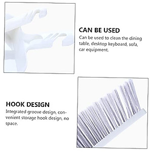 OHPHCALL 2 Sets Cleaning Brush Computer Broom Pet Broom Dust Pans with Brush Broom Small Sweeping Broom Toy Broom Mini Broom Desktop Dustpans Kid Broom Small Brush Plastic White