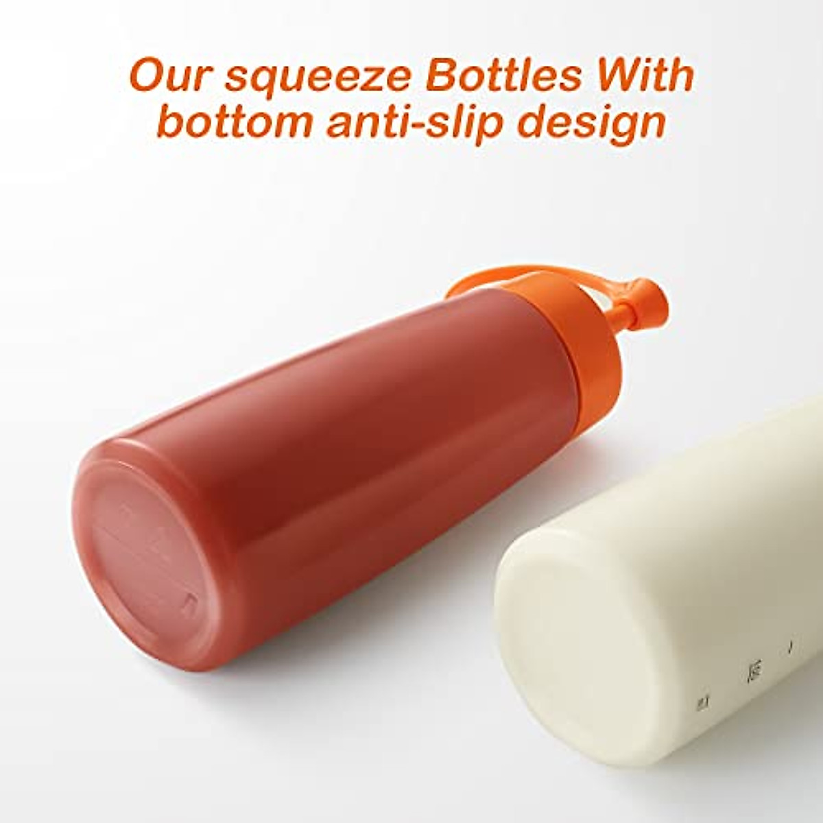 Premium 6 Pack 16 oz Plastic Condiment squeeze Bottles with Squeeze Top,Food Grade Squirt Bottle for Sauces,Hot Sauces,Syrup,Oil Dispenser,Salad Dressings Container,with extra 8 Chalk Labels and 1 Pen