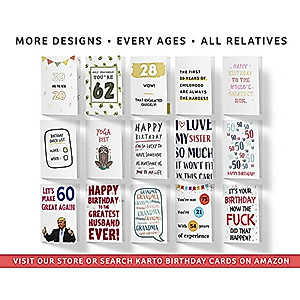 Funny Birthday Card For Men and Women, Single Large 5.5 x 8.5 Happy Birthday Card For Him Or Her, Birthday Card For Husband, Birthday Card For Brother - Birthday Card For Sister, Birthday Card For Son, Nephew, Niece - Karto - Let Me Know