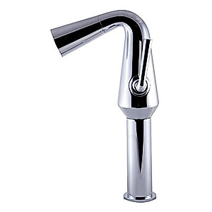 ALFI brand AB1792-PC Polished Chrome Single Hole Tall Cone Waterfall Bathroom Faucet, 1.38"L x 5"W x 11.25"H, Silver