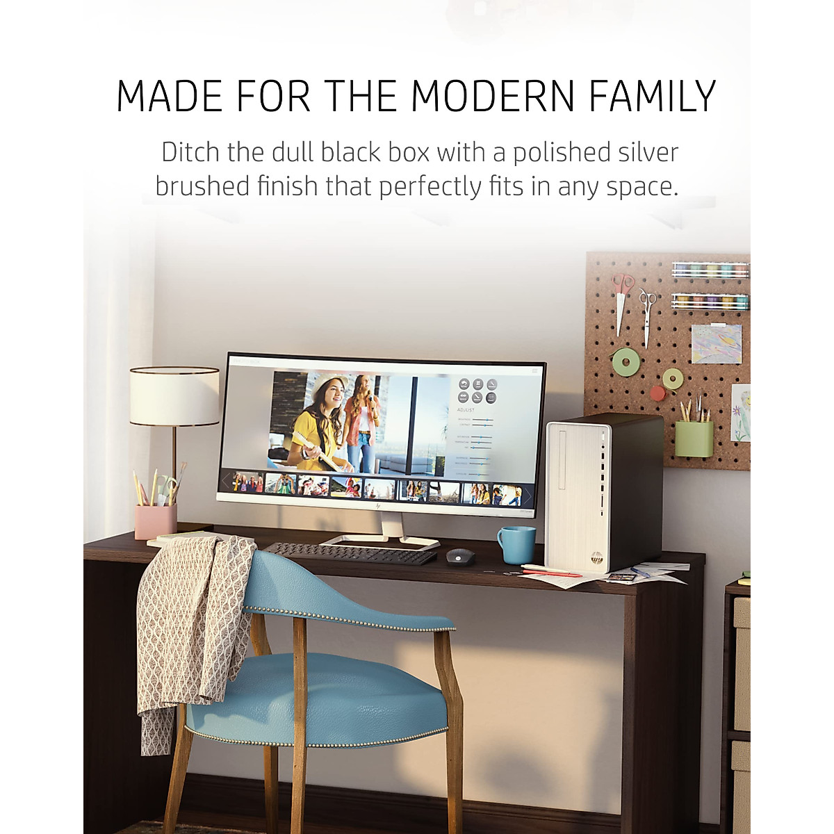 HP Pavilion Desktop PC, AMD Ryzen 3 5300G, 4 GB RAM, 256 GB SSD, Windows 11 Home, Wi-Fi 5 & Bluetooth, 9 USB Ports, Wired Mouse and Keyboard Combo, Pre-Built Tower (TP01-2032, 2021) (Renewed)