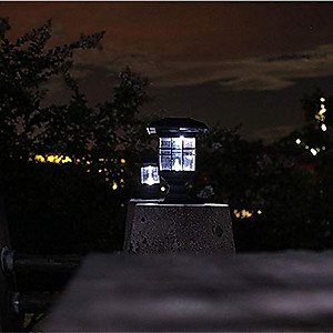YUTR Waterproof Newest Outdoor Powered LED Garden Yard Bollard Pillar Light Post Lamp