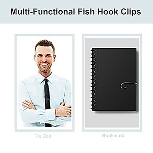 5PCS Fish Hook Hat Clip Gold Hats Pins Decal Fish Hooks for Cap Hat Tie Clasp Money Clip