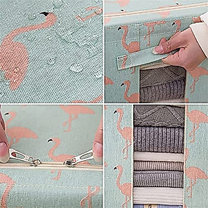 ZyHMW Large Foldable Clothing Storage Bags 2PCS, 66L Clothes Storage Bins, Thick Fabric Closet Organizers and Storage (Color : Bb) (Color : Bb)