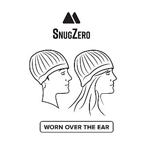 100% Natural Cotton Beanie Skull Cap | Lightweight Single Layer Crochet Cooling Sleep Chemo Caps | Zigzag and Ribbed Patterns (Ribbed - Black)