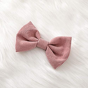 YQYJA Toddler Baby Girls Fall Winter Corduroy Ruffle Long Sleeve Dress Headband Kids Dresses (Pink, 12-18 Months)