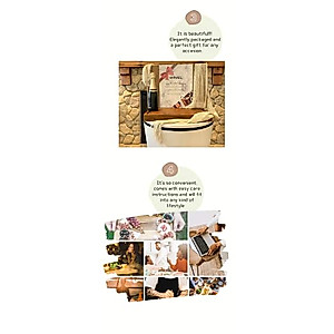 Viavel Large Acacia Wooden Cutting Board - Thick, Multipurpose & Reversible Wood Charcuterie Board for Chopping or Serving - 16 x 12 x 1.5 Inch - Deep Juice Grooves, Beautiful Gift !