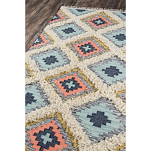 Novogratz by Momeni Indio 100% Wool Hand Made Contemporary Area Rug, 5' X 7', Multi