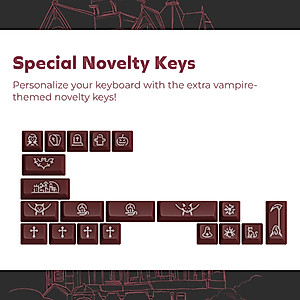 Akko Dracula Castle 5075B Plus Wireless Gaming Keyboard | LED RGB Wireless Keyboard with PBT Keycaps | 2.4 Ghz Bluetooth Keyboard | USB-C Wired Mechanical Keyboard | Gaming PC Accessories