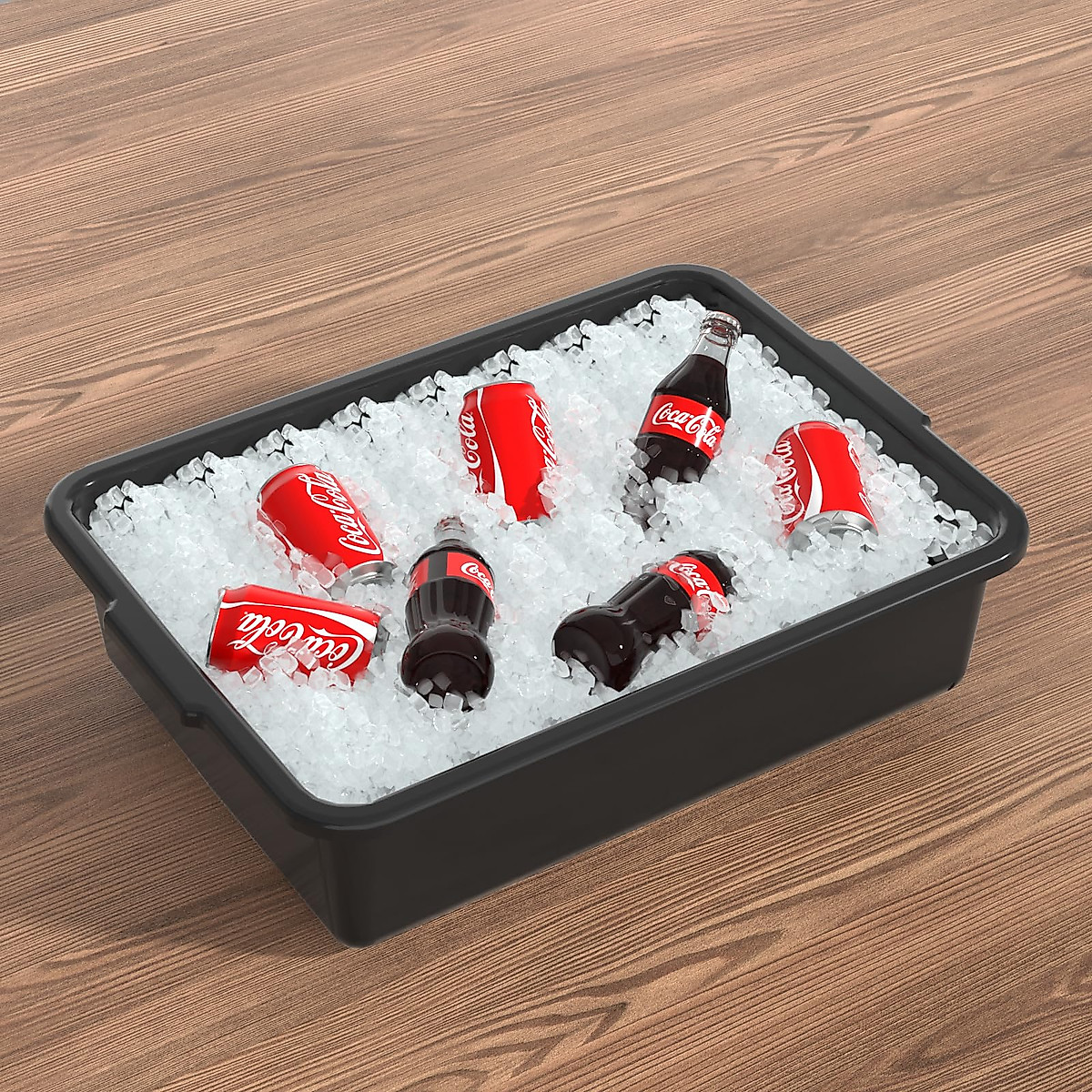 Taysisiter 12 Packs Black Plastic Commercial Bus Tubs, 13 L Plastic Restaurant Dish Washing Box