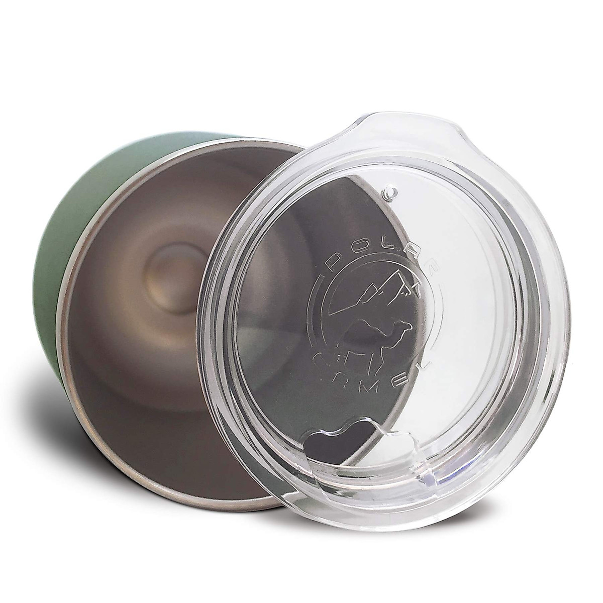 LaserGram Double Wall Stainless Steel Wine Glass Tumbler, Keep Calm and Play Tennis, Personalized Engraving Included (Green)