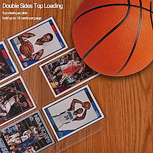 900 Pockets Baseball Card Sleeves, ABLY Double Side 9-Pocket Trading Card Binder Sleeves Page Protectors Sheet for Skylanders, Pokemon, Top Trumps for 3 Ring Binder(50 Pages)