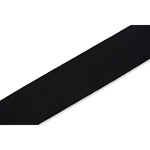 Levy's Leathers 2" Cotton Guitar Strap with Suede Ends and Tri-glide Adjustment. Adjustable to 58"; Black (MC8-BLK)