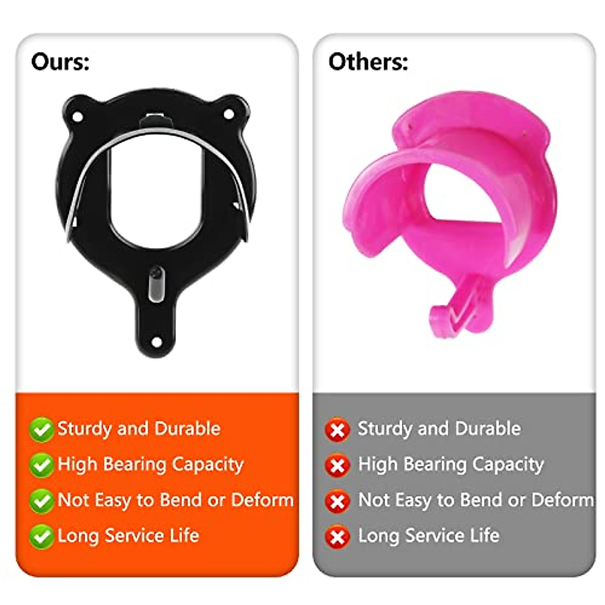 jeonan 4 Pack Horse Bridle Rack Black Bridle Bracket Metal Bridle Hook Wall Mounted Halter Hanger with Mounting Screws and Expansion Pins for Horse Barn Supplies