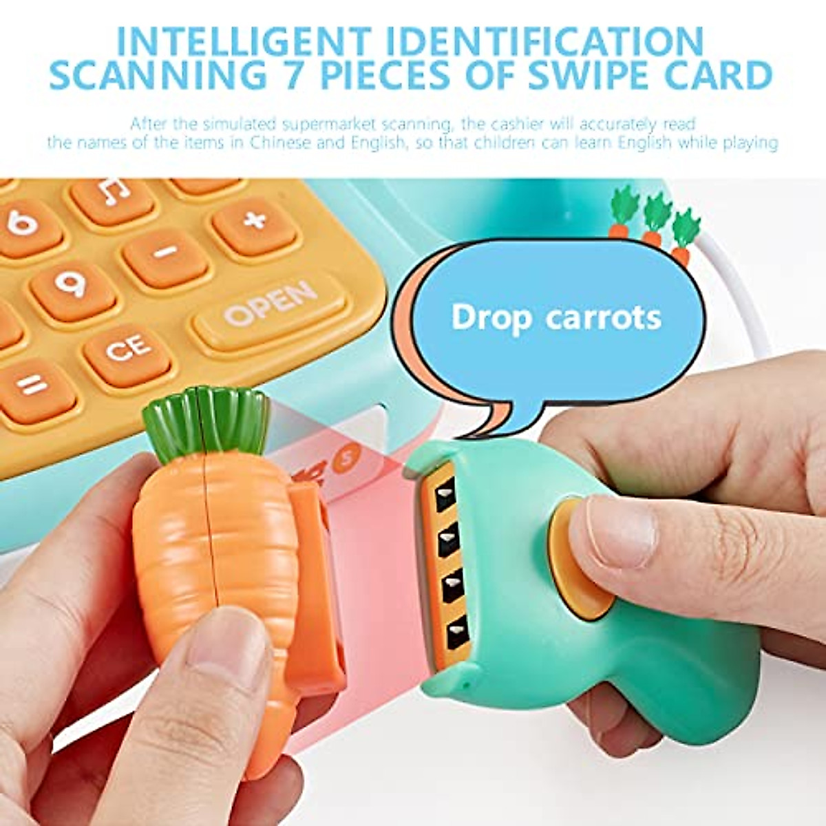 Kids Toys, DIY Supermarket Cash Registers with Fruits, Vegetable, Handmade Pretend Play Toys, Sensory Toys, Educational Toys for Kids 5-7, Cute Stuff Unique Birthday Gifts for Boys Girls