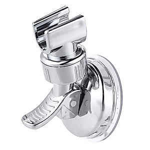 Adjustable Shower Head Holder Bathroom Chrome Wall Mount Strong Suction Handheld Universal Wall Mounted Bracket, No Drilling Required