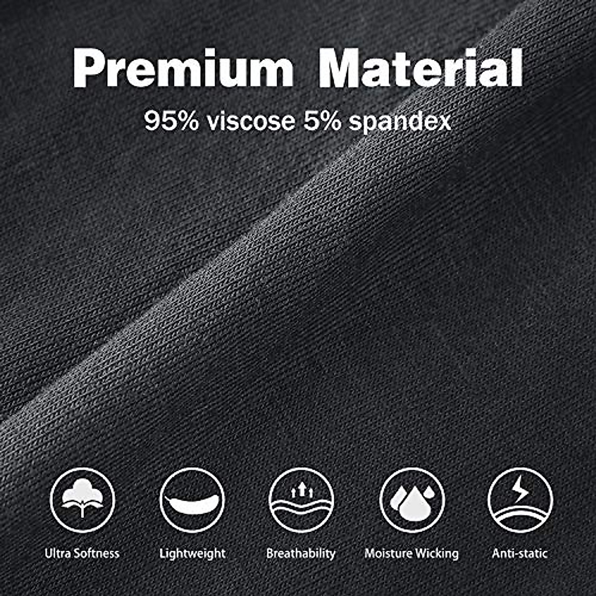 POUDEW Panties for Women Pack Ultra Soft Viscose Full Coverage Ladies Underwear, 6 Pack, Black/White/Grey/Navy/Blue/Red, Medium