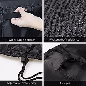 Youlvy Outdoor Trash Can Cover for Suncast 33 Gallon Hideaway Resin Trash Can,Outside Waterproof Trash Can Cover - 17 x 16.5 x 32 Inch