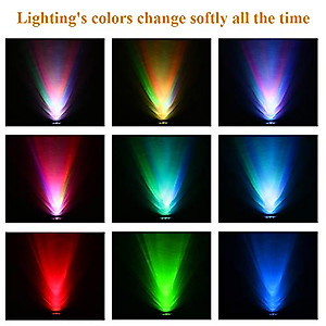 F-TECK Solar Spotlights, 2-in-1 Colored Adjustable 4 LED Wall/Ground Landscape Solar Lights with Automatic On/Off Sensor Dusk to Dawn, 2 Pack