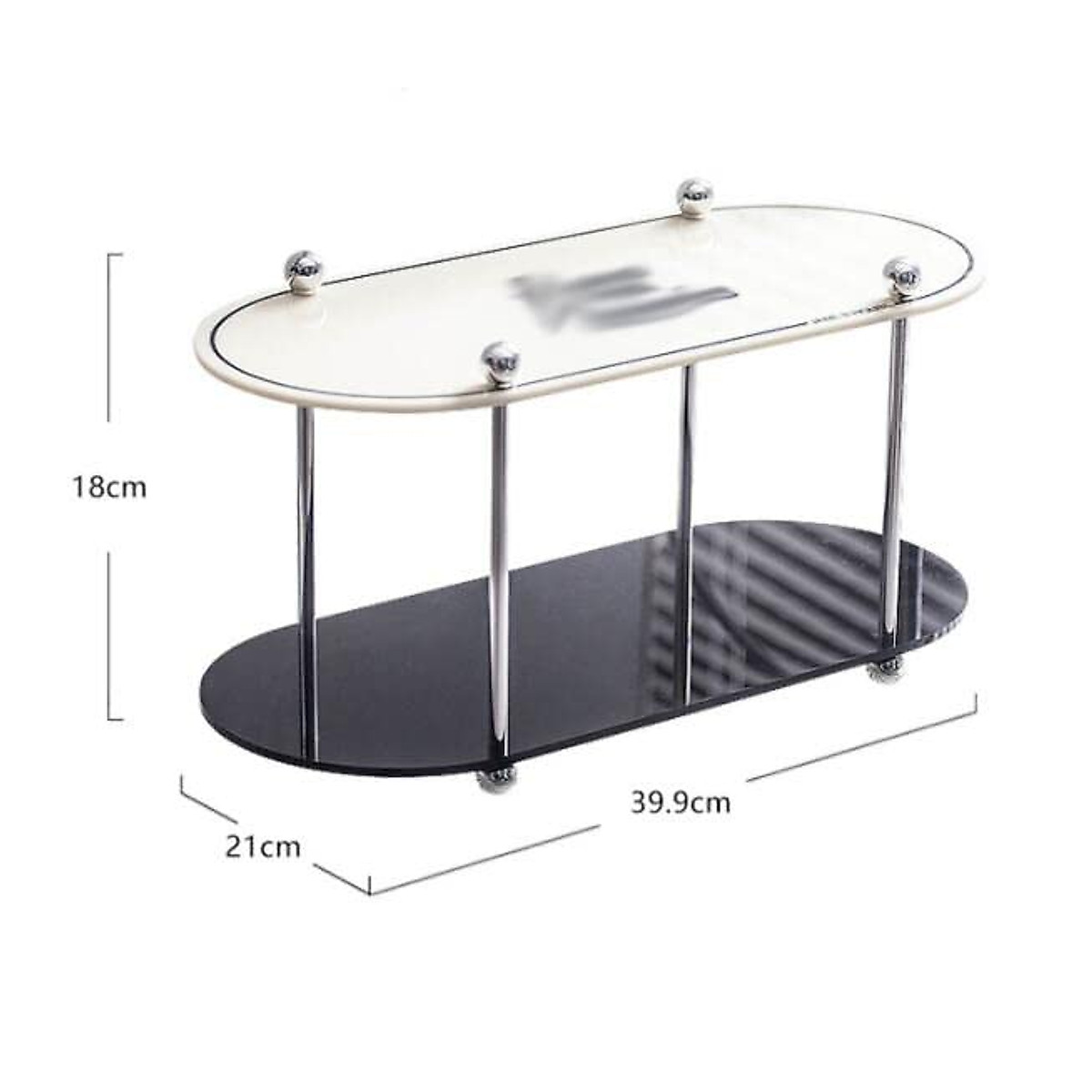 Bathroom Shower Shampoo Long Double-Layer Single-Layer Glass Shelf Bathroom Storage Cabinet Shelf