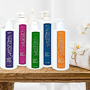 Vitabath Plus For Dry Skin Moisturizing Bath & Shower Gel Wash Replenishing Oils Deeply Hydrate & Soothe Dryness, Body Cleanser, Skin Restore & Foaming Gelee Bath - 32 oz
