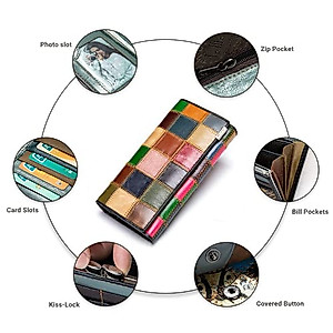 Eysee Clutch Bags, Women Wallets, Leather Purses, Cellphone Packs, Multicolor-10, 8.50 cm (L) * 18.50 cm (H) * 2.50 cm(W)