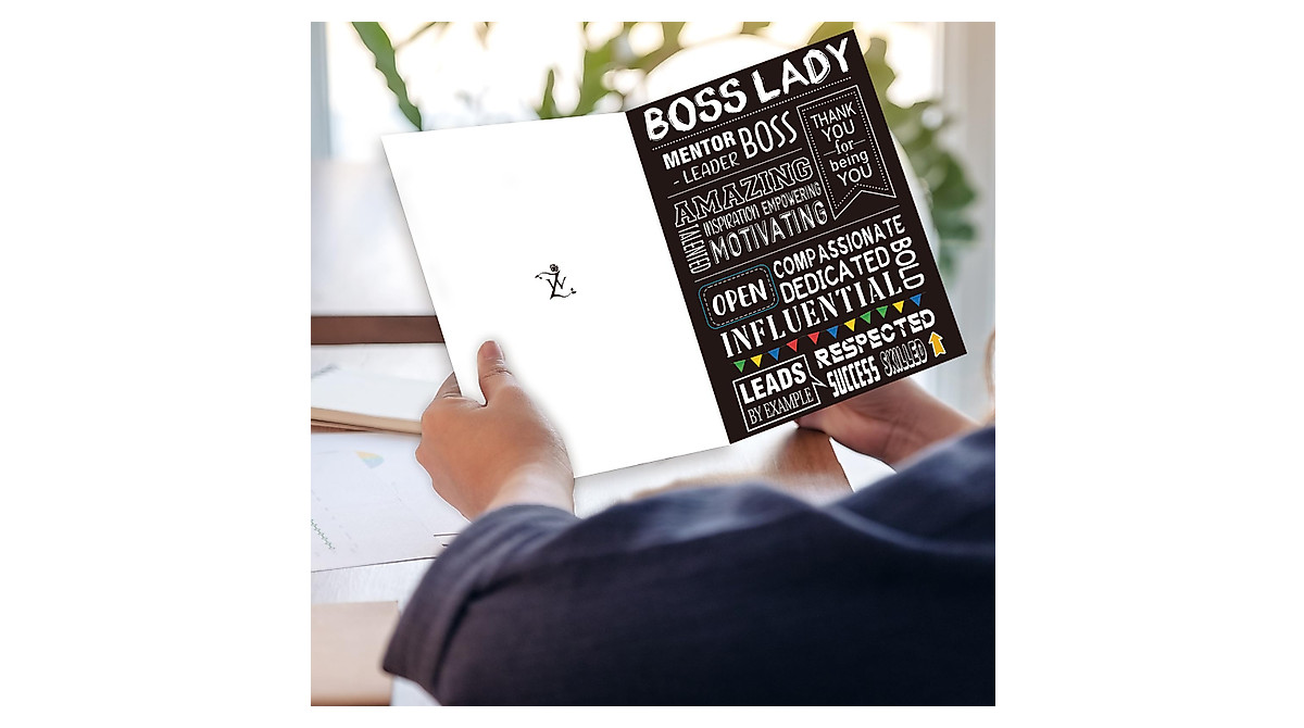 Funny Large Boss Lady Card - Perfect Boss Day Gift for Her