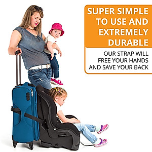 V VOLKGO Сar Sеat Travel Belt - Easy Carry & Saving Money - Car Seat Travel Strap to Convert Your Car Seat and Carry-on Luggage into an Airport Car Seat Stroller
