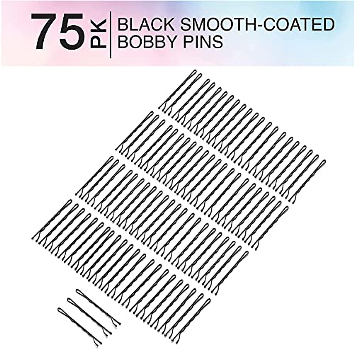 Conair Pin & Match Bobby Hair Pins, Black Bobby Pins packed inside a Storage Container, 75ct