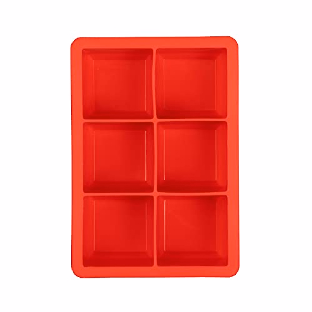 Tovolo, Large King Craft Ice Mold Freezer Tray of 2" Cubes, BPA-Free Silicone, Single, Candy Apple