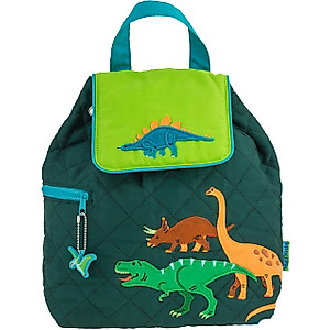 Stephen Joseph Kids' Unisex Toddler Back to School, Quilted Backpack, Dinos Dark Green, One Size
