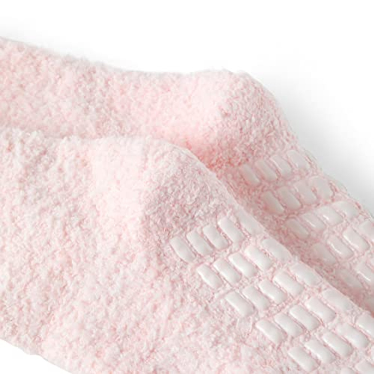 Breslatte Ultra Thick Longer Slipper Socks for Women Non Slip Socks Womens Hospital Socks with Grippers for Women Grippy Socks 3pair lightcolor