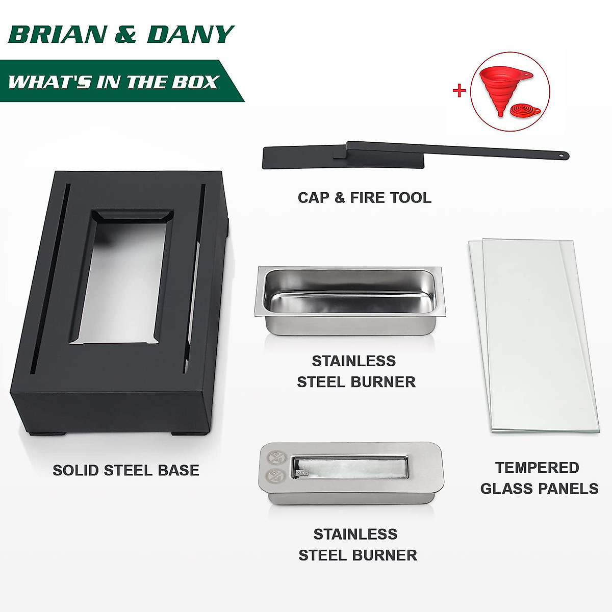 BRIAN & DANY Tabletop Fire Pit, Portable Table Top Firepit Indoor & Outdoor Fireplace, Ethanol Table Top Fire Pit Bowl Gift for Mom