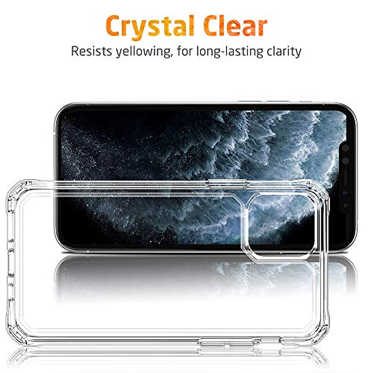ESR Air Armor Designed for iPhone 11 Pro Case, [Shock-Absorbing] [Scratch-Resistant] [Military Grade Protection] Hard PC + Flexible TPU Frame, for The iPhone 5.8”(2019), Clear