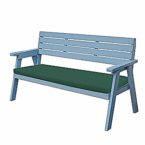 Hruile Waterproof Bench Cushion Chair Pad Seat Pad for Indoor Outdoor, Outdoor Seat Cushion Mat Settee Cushion for Garden Long Bench Patio Furniture Swing Chair,43x18x3in,Beige