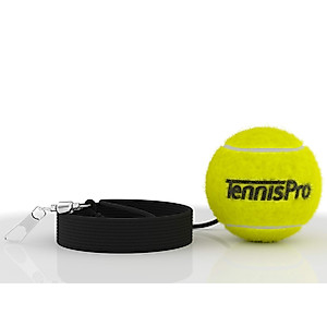 Tennis Pro Tennis Trainer Replacement Ball | ITF Tournament Grade Tennis Ball | Professional Choice Tennis Rebounder Ball | Tennis Ball on a String | Quick Clip and Anti-tangle Technology