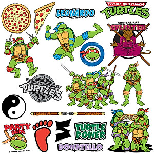 Teenage Mutant Ninja Turtles Sticker Pack Die Cut Vinyl Large Deluxe TMNT Stickers Variety Pack - Laptop, Water Bottle, Scrapbooking, Tablet, Skateboard, Indoor/Outdoor - Set of 100