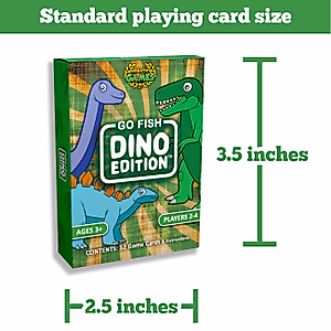 Wreathy Games® - Go Fish Dino Edition™ Card Game Deck - Ages 3 and up