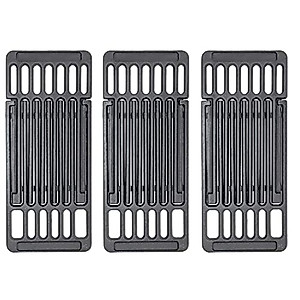 Dongftai PCBZ0A (3-Pack) 6 1/4 inch wide Adjustable Cast Iron Cooking Grate Replacement for BBQ Grills Gas Eletric Grills, Universal Cooking Grids Extend from 14" up to 20" L