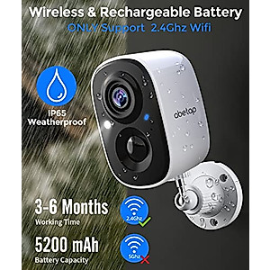 Outdoor Security Camera, 1080P HD Wireless Outdoor Camera with Night Vision, AI & PIR Motion Detection, IP65 Weatherproof, 2-Way Audio, Battery Powered Security Cameras Wireless Outdoor -2 Cameras Kit