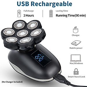 UPTARD Head Shavers for Bald Men+UPTARD 7D Blade Replacement Heads