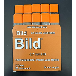 Bild Premium 1200 leads of 0.7 mm Mechanical Pencil Lead Refills (HB Mega, 0.7 mm)