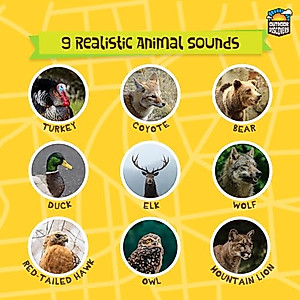 Toysmith Outdoor Discovery, Hoot-N-Hollar Animal Caller, 9" Horn With 9 Animal Sounds, For Boys & Girls Ages 5+