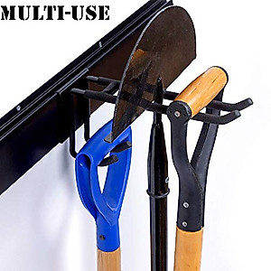 WALMANN Wall Mount Tool Organizer, Ski Wall Rack, Garage Storage Rack, Heavy Duty Garden Tool Storage Organization System, Holds Up to 300lbs