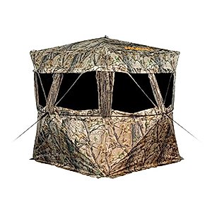 Muddy Hunting Outdoors Water Resistant Black Backed 3-Person Easy Set Up VS360 Ground Blind - Epic Camo