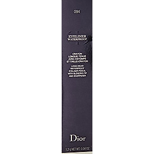 Christian Dior Waterproof Eyeliner Long-Wear Eyeliner Pencil With Blending Tip And Sharpener, Trinidad Black No.094