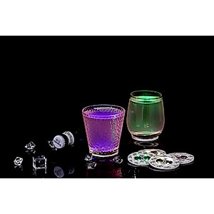 HANCIRCLE LED Coaster White,12 Pack Light Up Coasters,LED Sticker Lights,Wine Bottle Lights,for Drinks,Bar Accessories,Party,Wedding