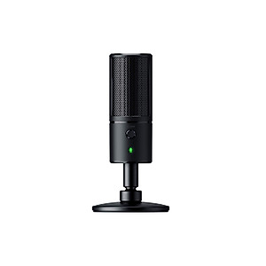 Razer Seiren Emote Streaming Microphone: 8-bit Emoticon LED Display, Stream Reactive Emoticons, Hypercardioid Condenser Mic, Built-in Shock Mount, Height & Angle Adjustable Stand, Classic Black