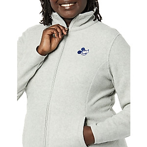 Amazon Essentials Disney | Marvel | Star Wars | Princess Women's Polar Fleece Full-Zip Mock Jackets, Happy Mickey, Medium