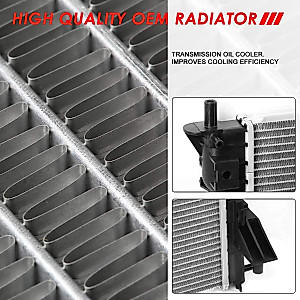 Auto Dynasty DPI 2789 Factory Style 1-Row Cooling Radiator, Compatible with Ford Mustang 3.7L 3.9L 4.0L 4.6L 5.0L AT MT 05-14, Aluminum Core